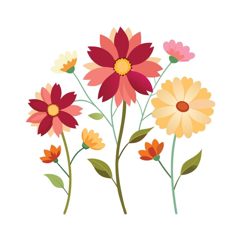 Beautiful Flower Minimalist Floral Illustration 48198410 Vector Art At Vecteezy