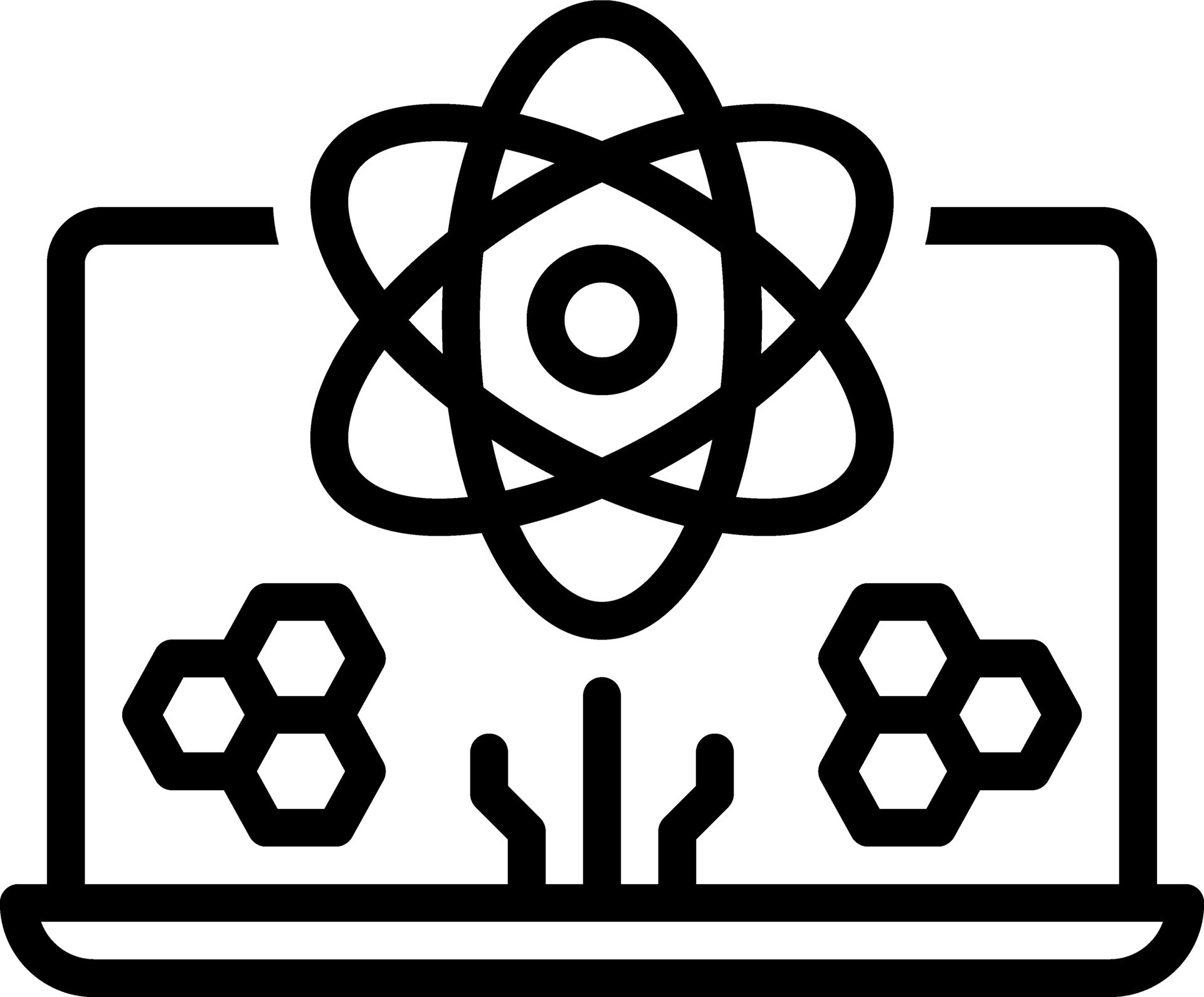 Black line icon for computer science 48205472 Vector Art at Vecteezy