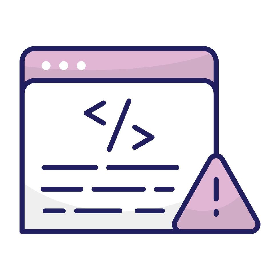 A flat design icon of web coding error 48208317 Vector Art at Vecteezy