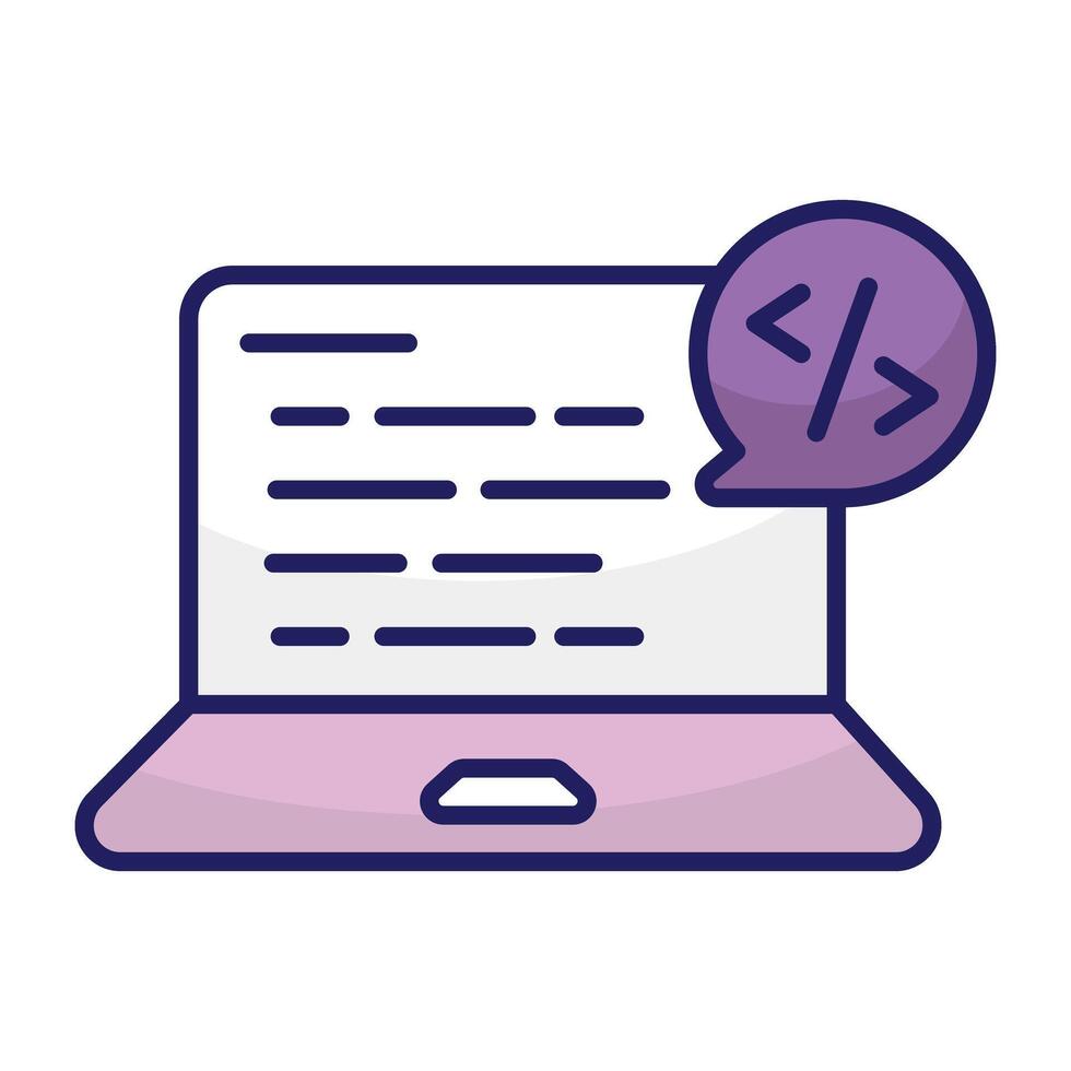 Conceptual flat design icon of system coding 48208336 Vector Art at ...