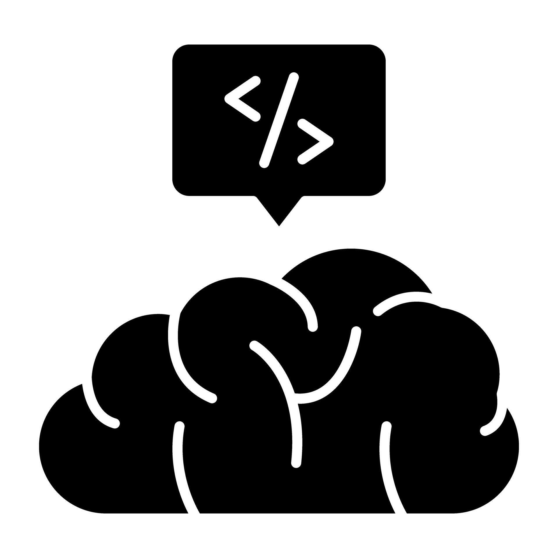Creative design icon of cloud coding 48208405 Vector Art at Vecteezy