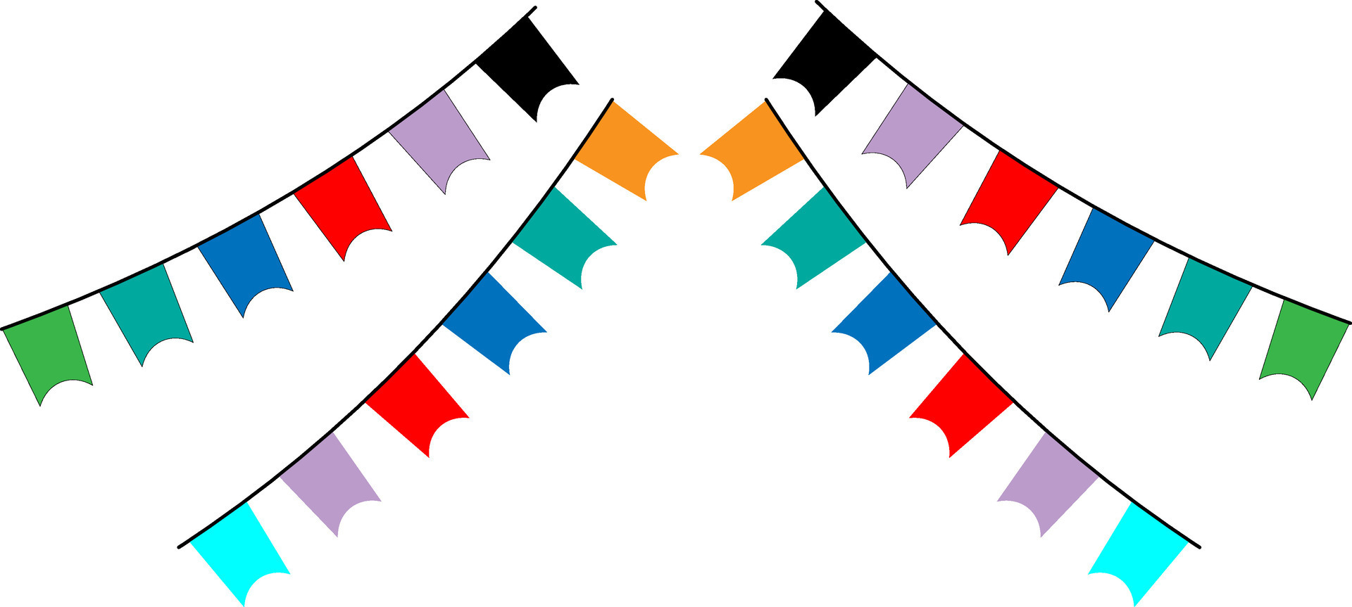 pennant flags, colorful for festival events 48210917 Vector Art at Vecteezy