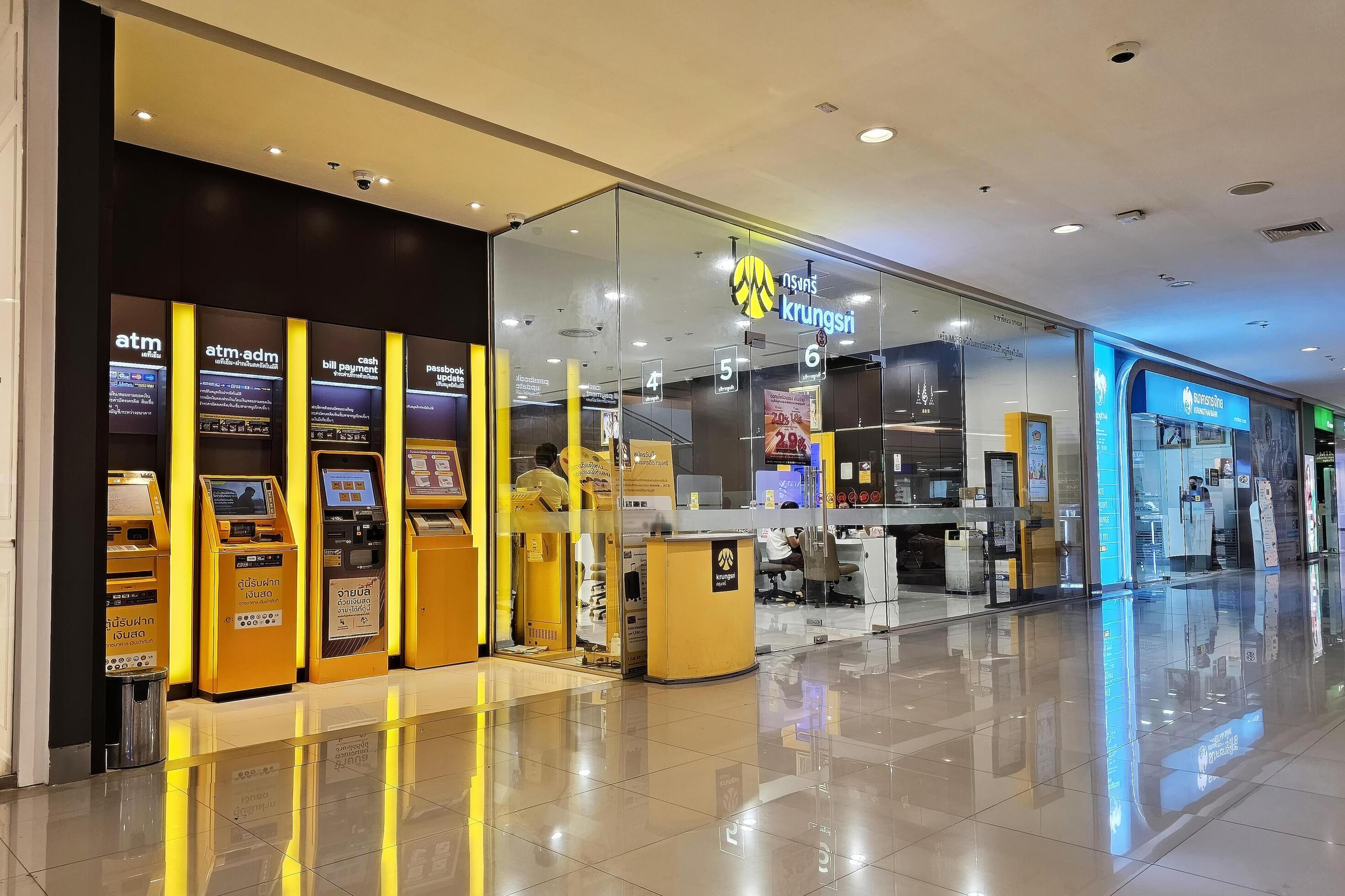 Bangkok, Thailand June 25, 2024 Krungsri Bank. Krungsri is a famous bank in Thailand. It was ...