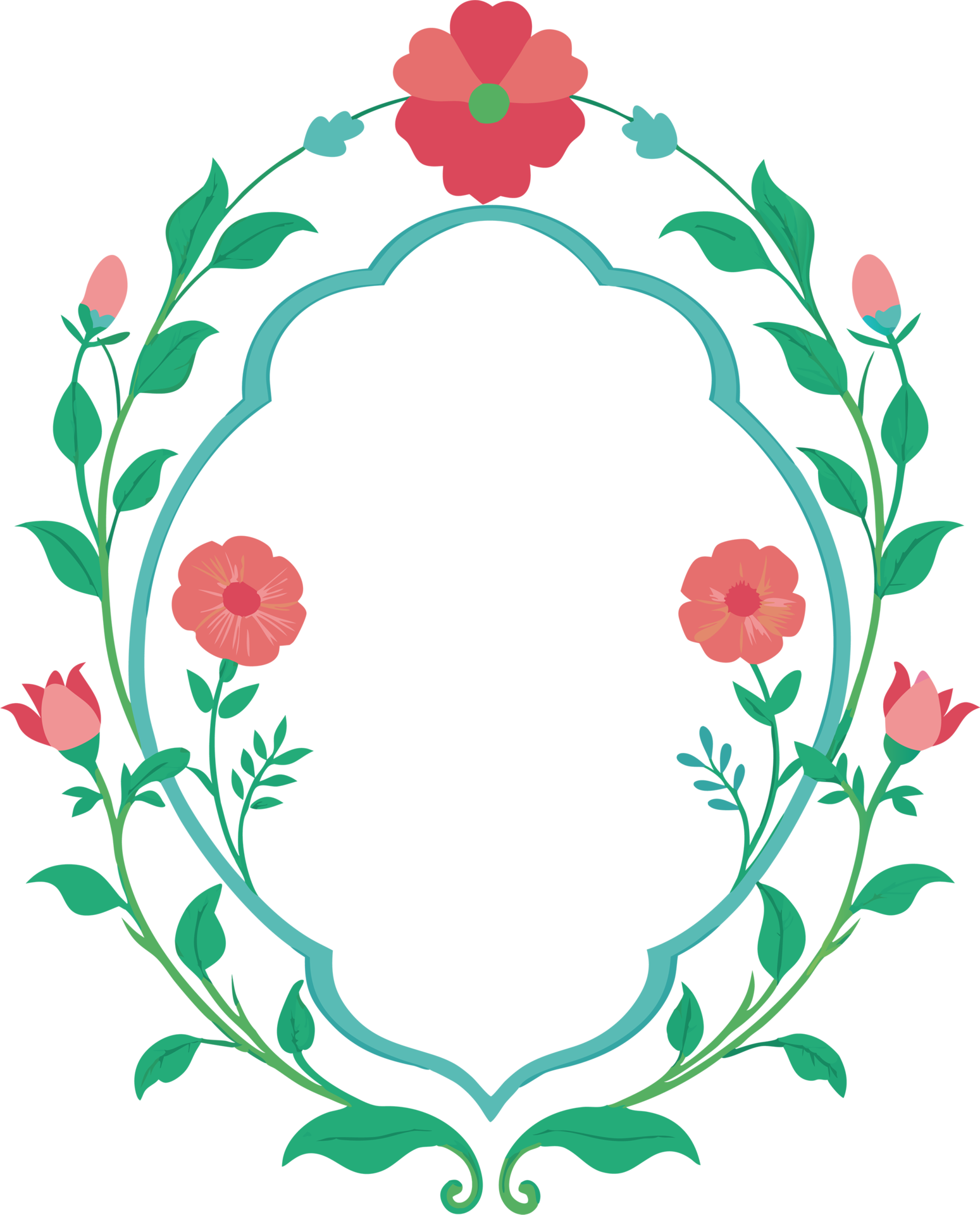 Ornate Rococo Floral Frame Elegant Clipart. AI-generated. 48218894 PNG Ornate Rococo Floral Frame Elegant Clipart. AI-generated. 48218894 PNG