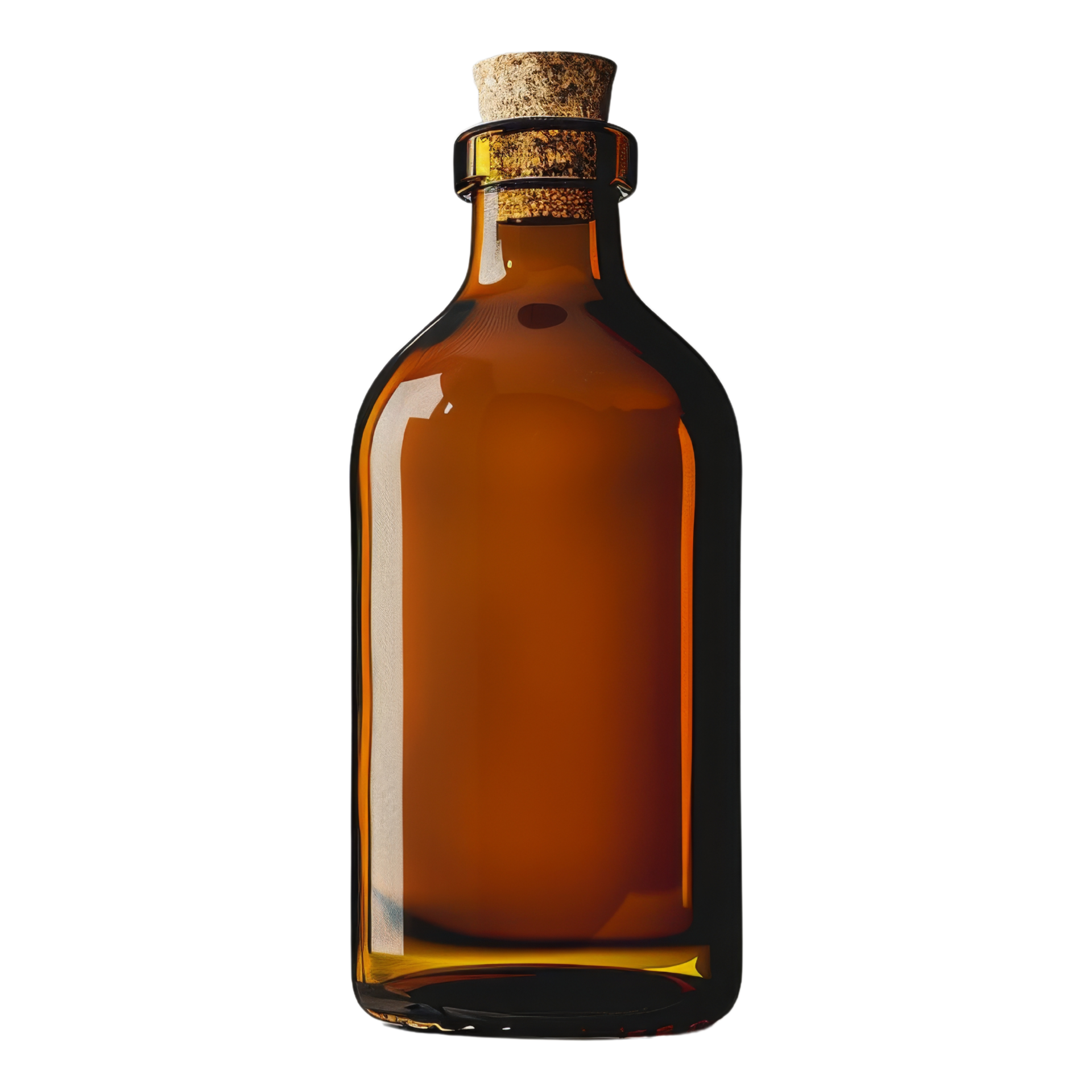 Brown Glass Bottle With Cork 48220037 Png