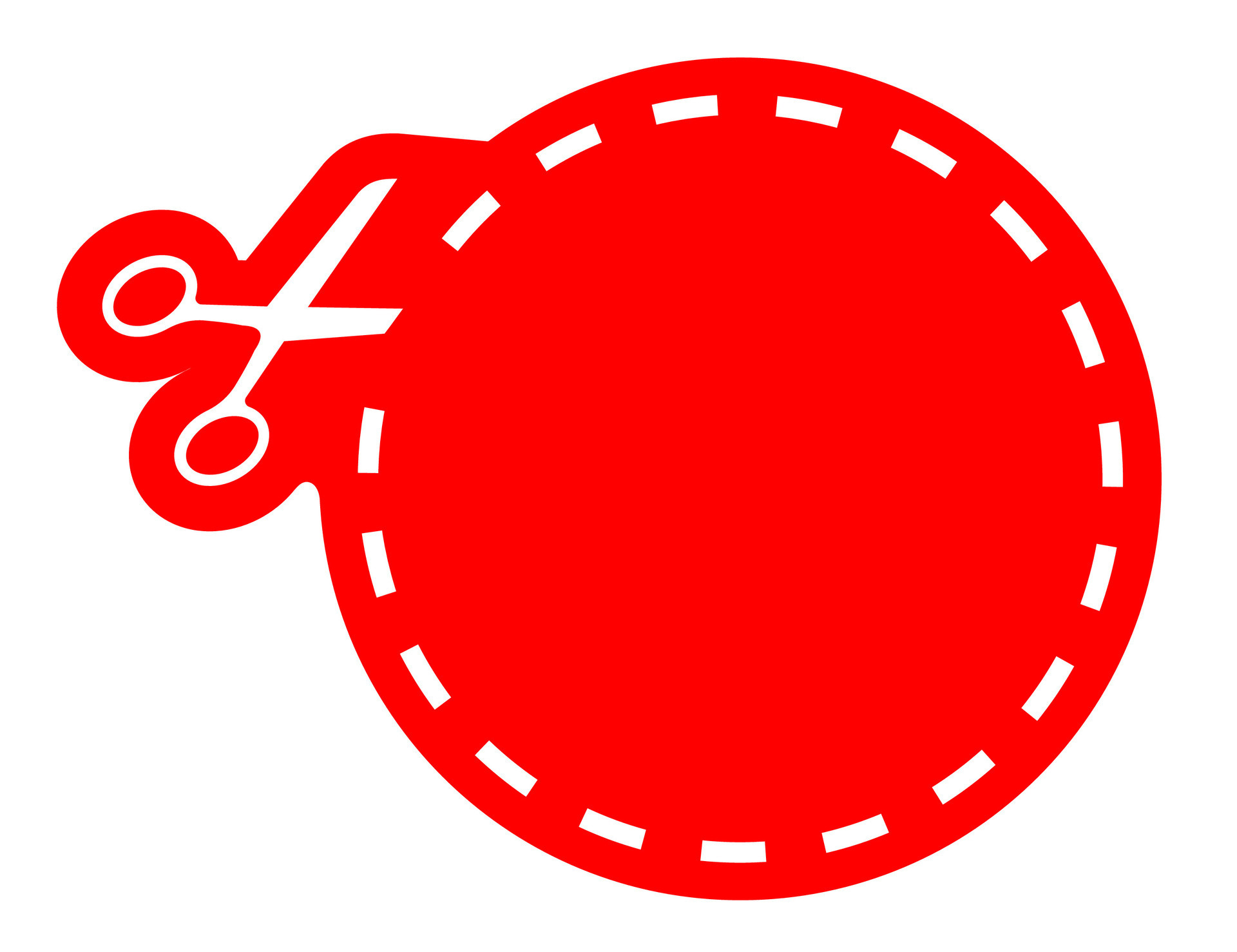 Scissors cutting through dashed line circle 48230753 Vector Art at Vecteezy