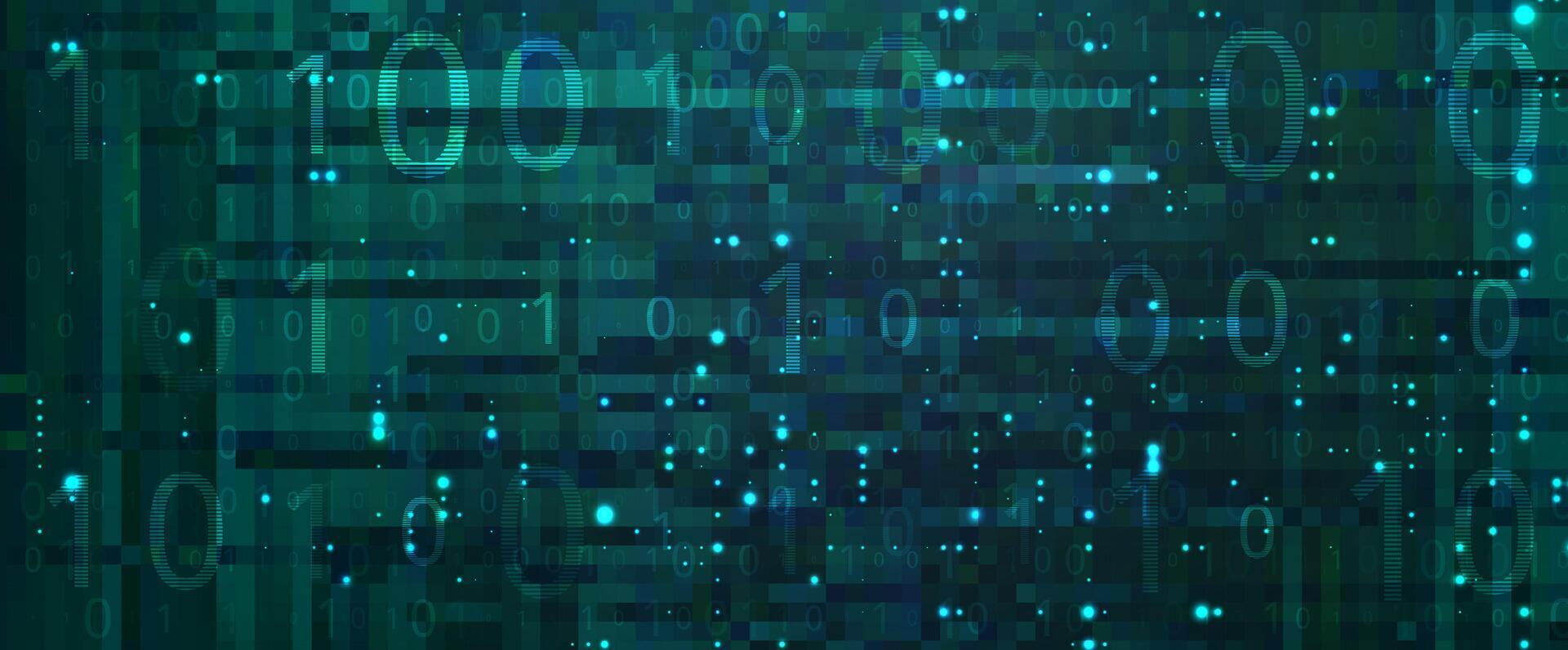 Abstract Futuristic Cyberspace With Binary Code Matrix Background 48230941 Vector Art At Vecteezy