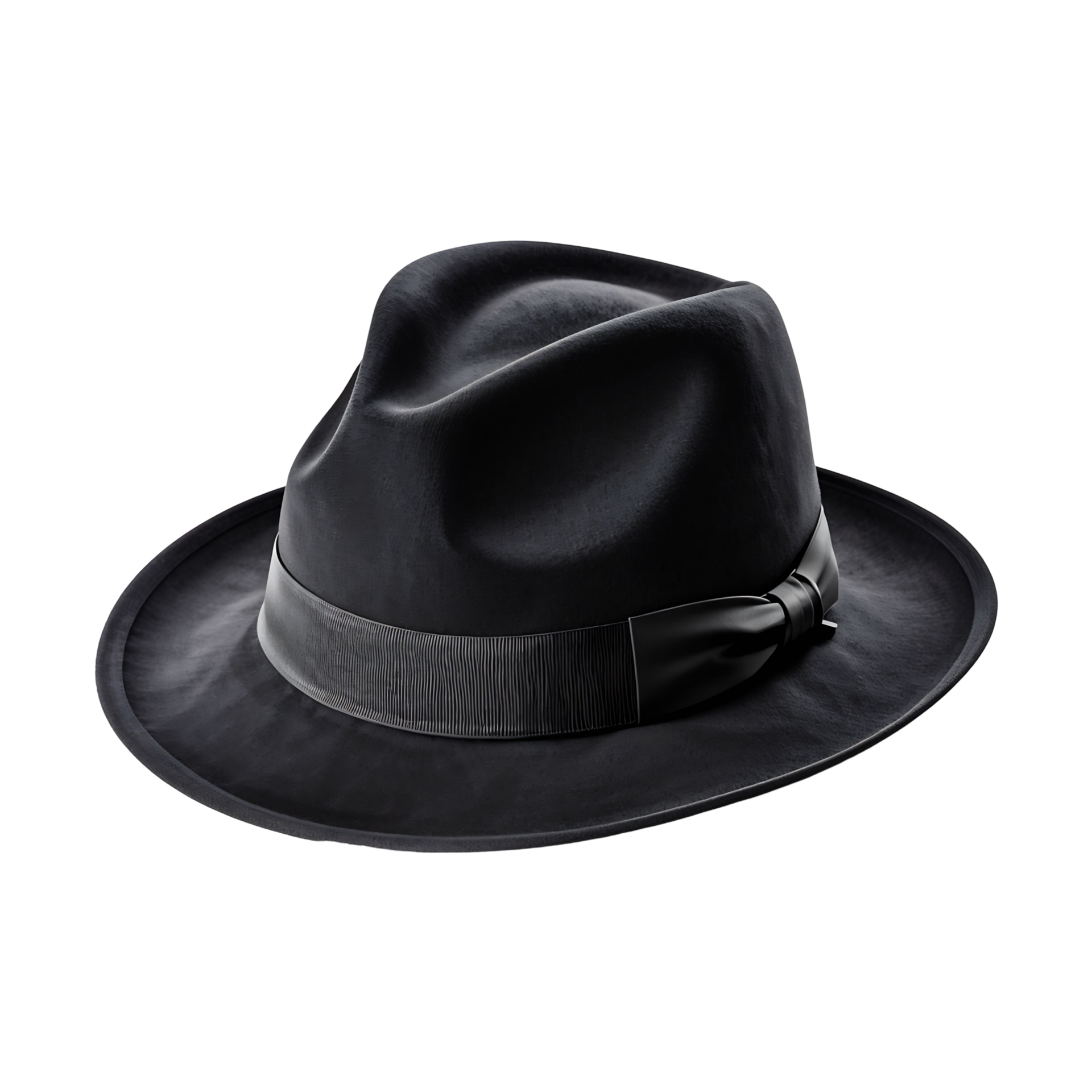 Black Fedora Hat Isolated on Transparent Background 48233722 PNG