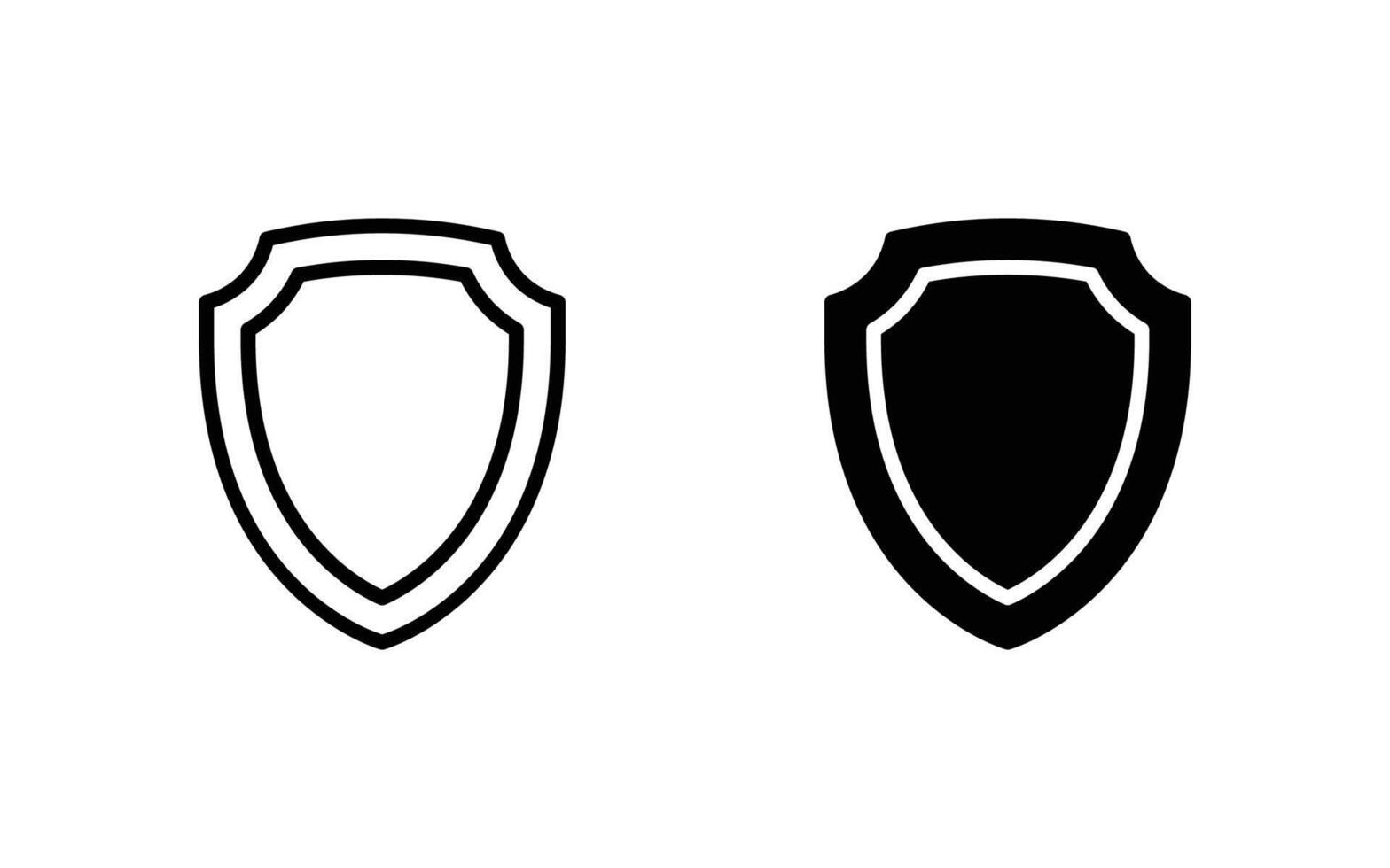 Shield Icon Set Protection Security Icon Illustration 48234605 Vector