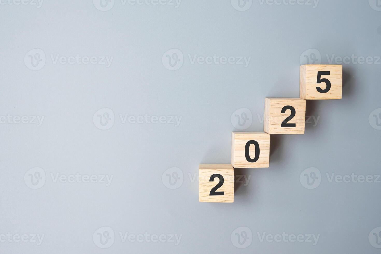 Step of 2025 wooden block. Business, planning, growth, Risk Management ...