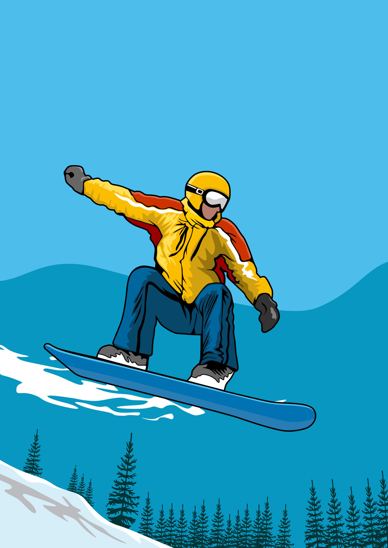 snowboarding illustration sketch design icon logo poster 48237781 ...