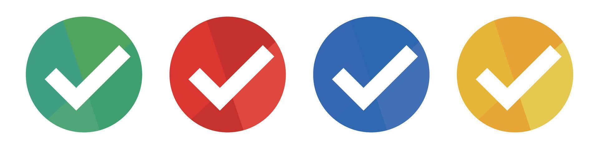 Round and modern check mark icon set. 48256180 Vector Art at Vecteezy Round and modern check mark icon set. 48256180 Vector Art at Vecteezy