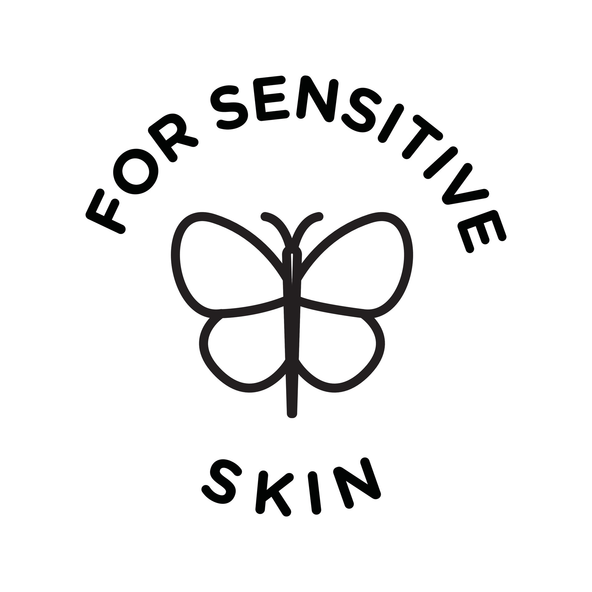 For sensitive skin icon Black line art logo 48257376 Vector Art at Vecteezy