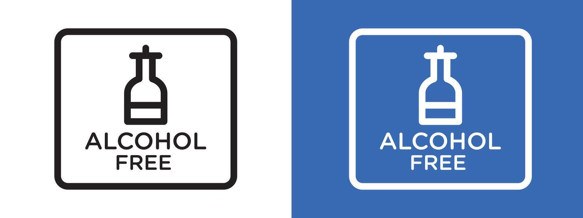 Alcohol free logo sign set outline 48258367 Vector Art at Vecteezy