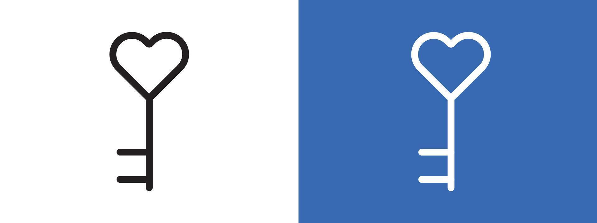 Love key logo sign set outline 48258695 Vector Art at Vecteezy