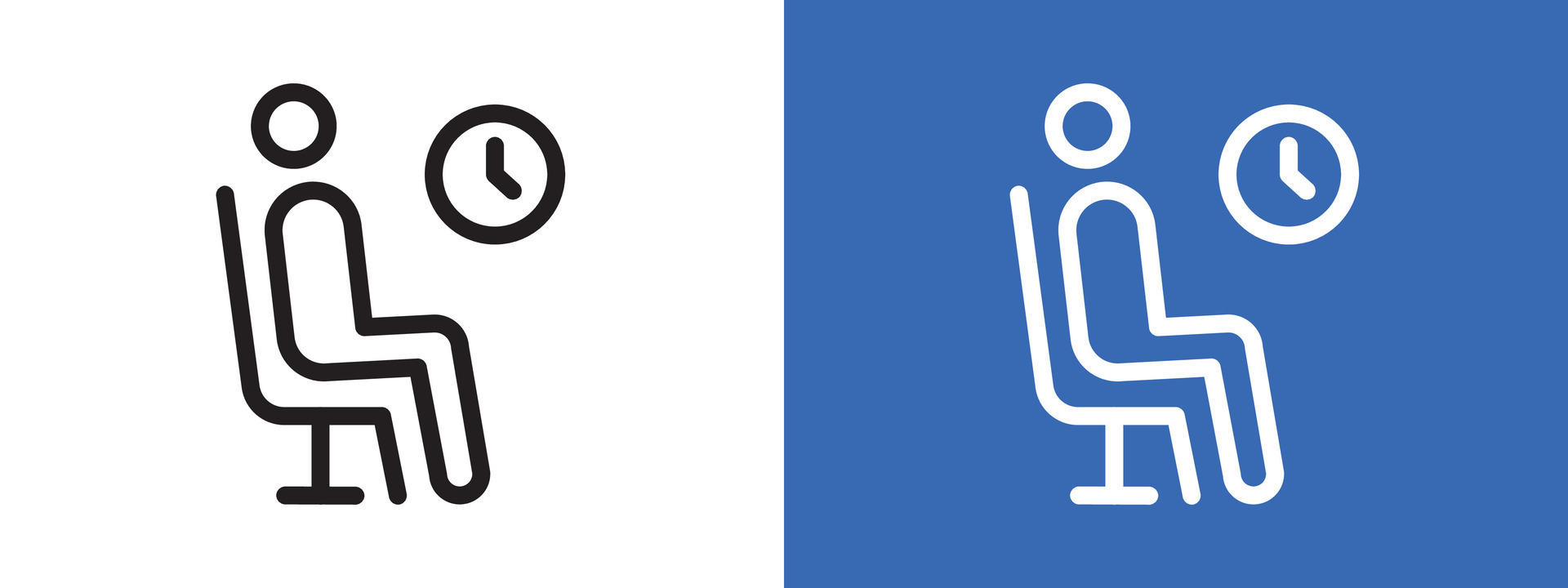 Wait logo sign set outline 48258699 Vector Art at Vecteezy