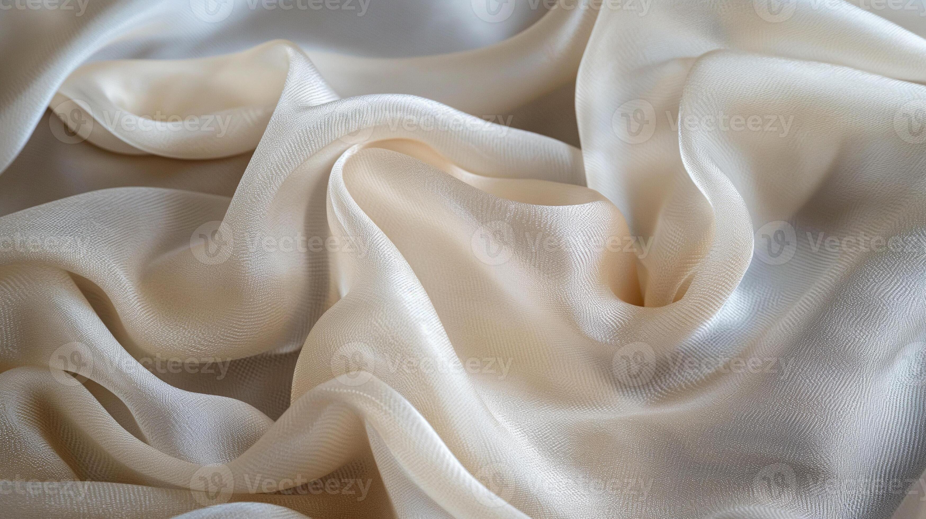 Flowing waves of fabric, gently undulating and rippling, with a soft, silk-like texture ...