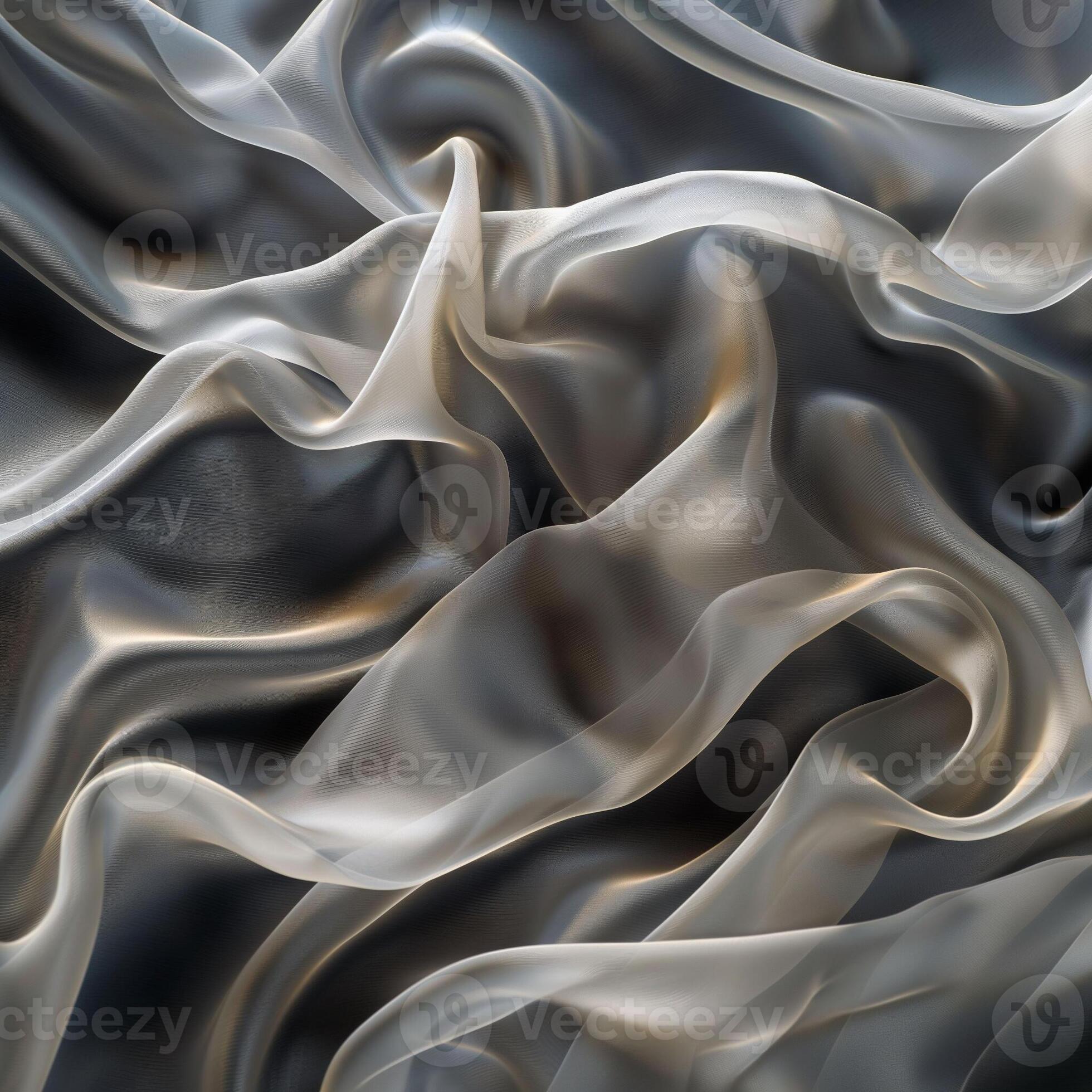 Flowing waves of fabric, gently undulating and rippling, with a soft, silk-like texture ...