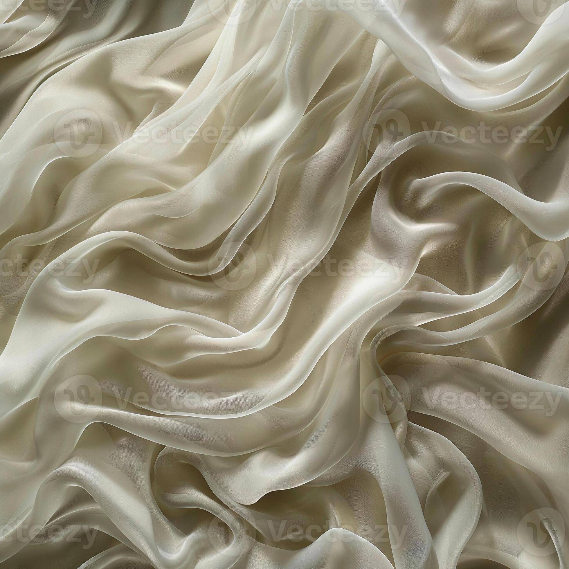 Flowing waves of fabric, gently undulating and rippling, with a soft, silk-like texture ...