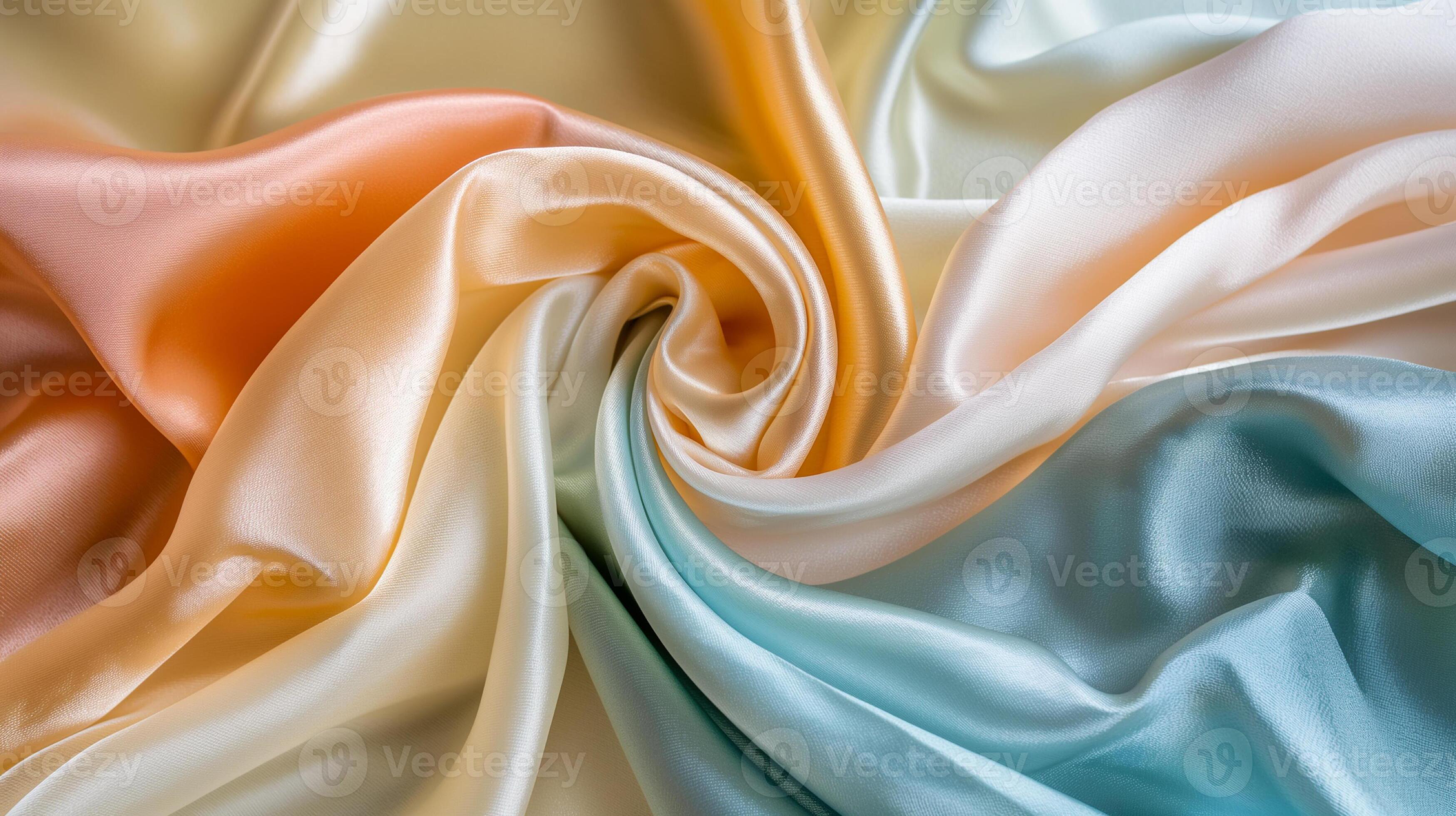 Flowing waves of fabric, gently undulating and rippling, with a soft, silk-like texture ...