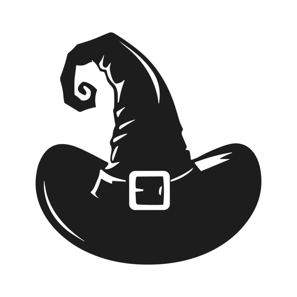 A Halloween Witch Hat Silhouette 48262221 Vector Art At Vecteezy