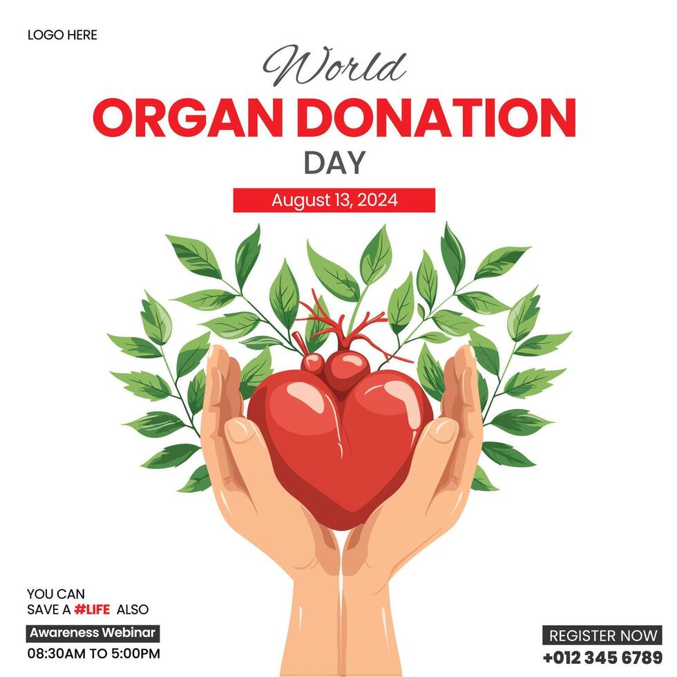 World Organ Donation Day 2024 Awareness Webinar Promotional Template
