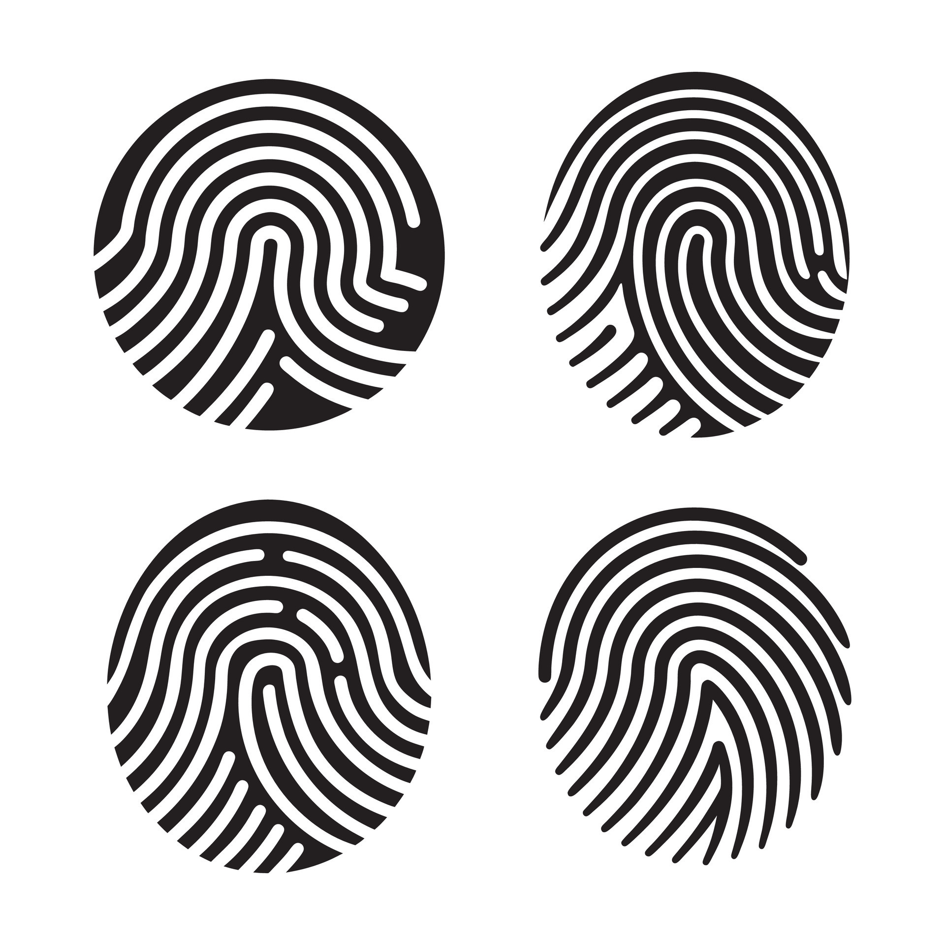 Digital Fingerprint Finger Print Fingerprint Lock Secure Security Logo Icon Illustration
