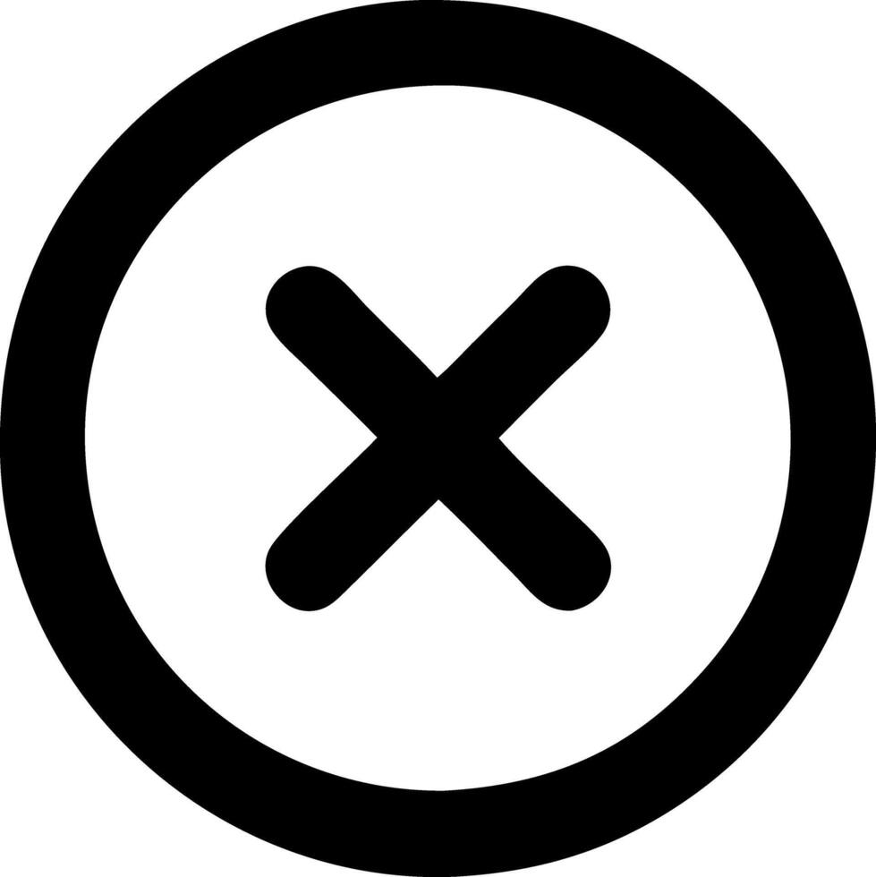 circle xmark black fill icon 48264961 Vector Art at Vecteezy
