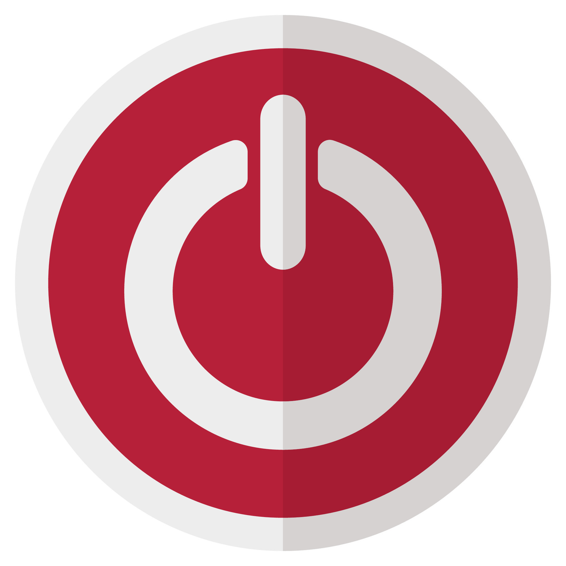 Flat icon of power button isolated on white background. 48267460 Vector ...