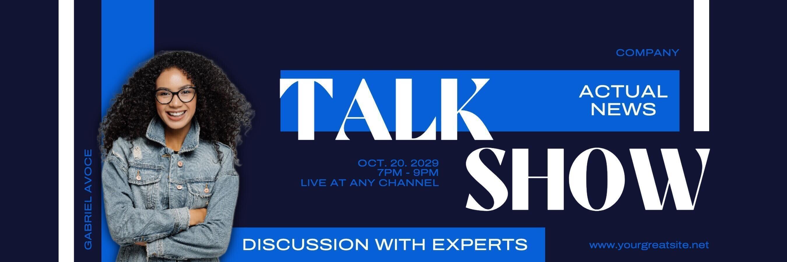 Talk Show X Banner 48275578 Template