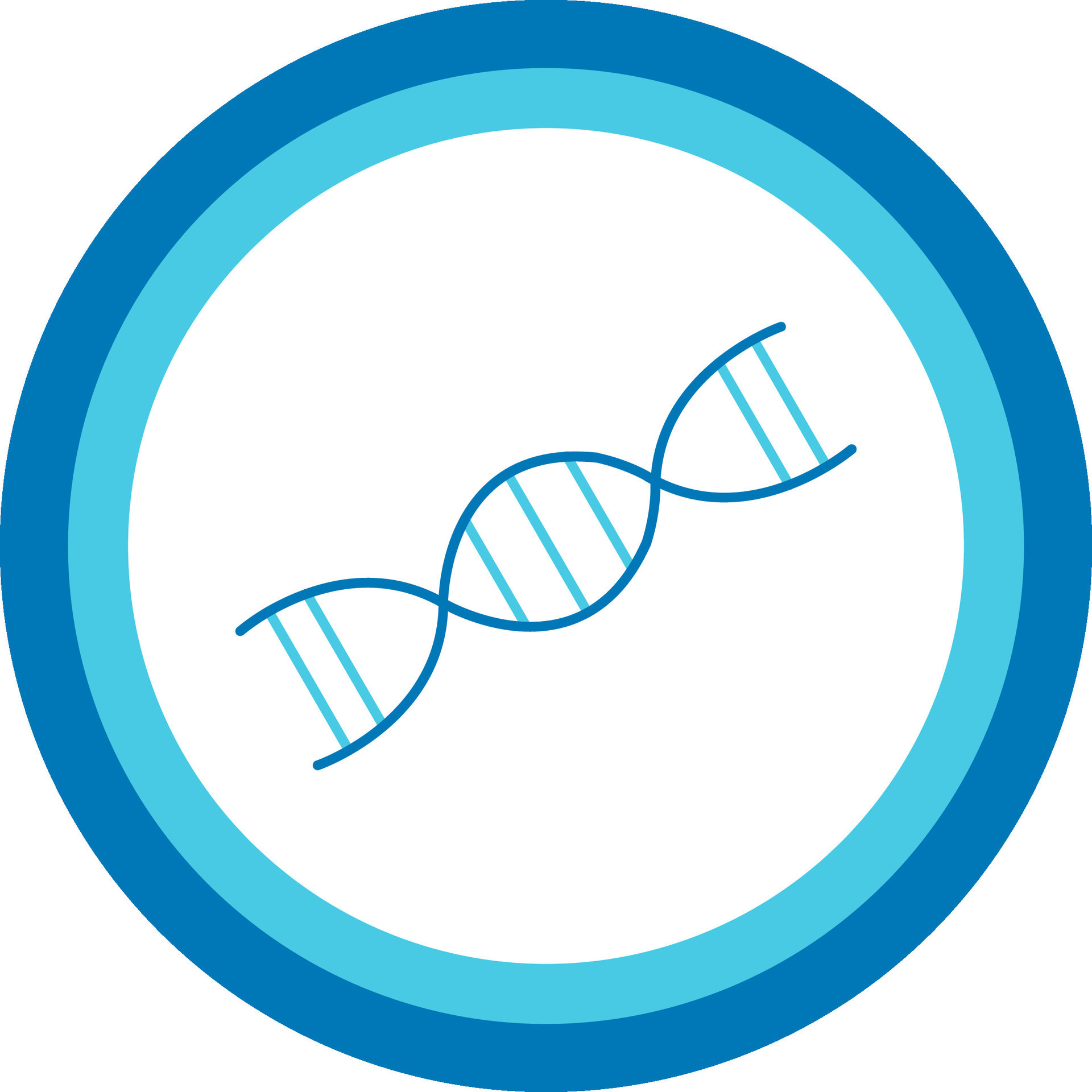 Dna Blue Tone Circle Icon 48279557 Vector Art At Vecteezy