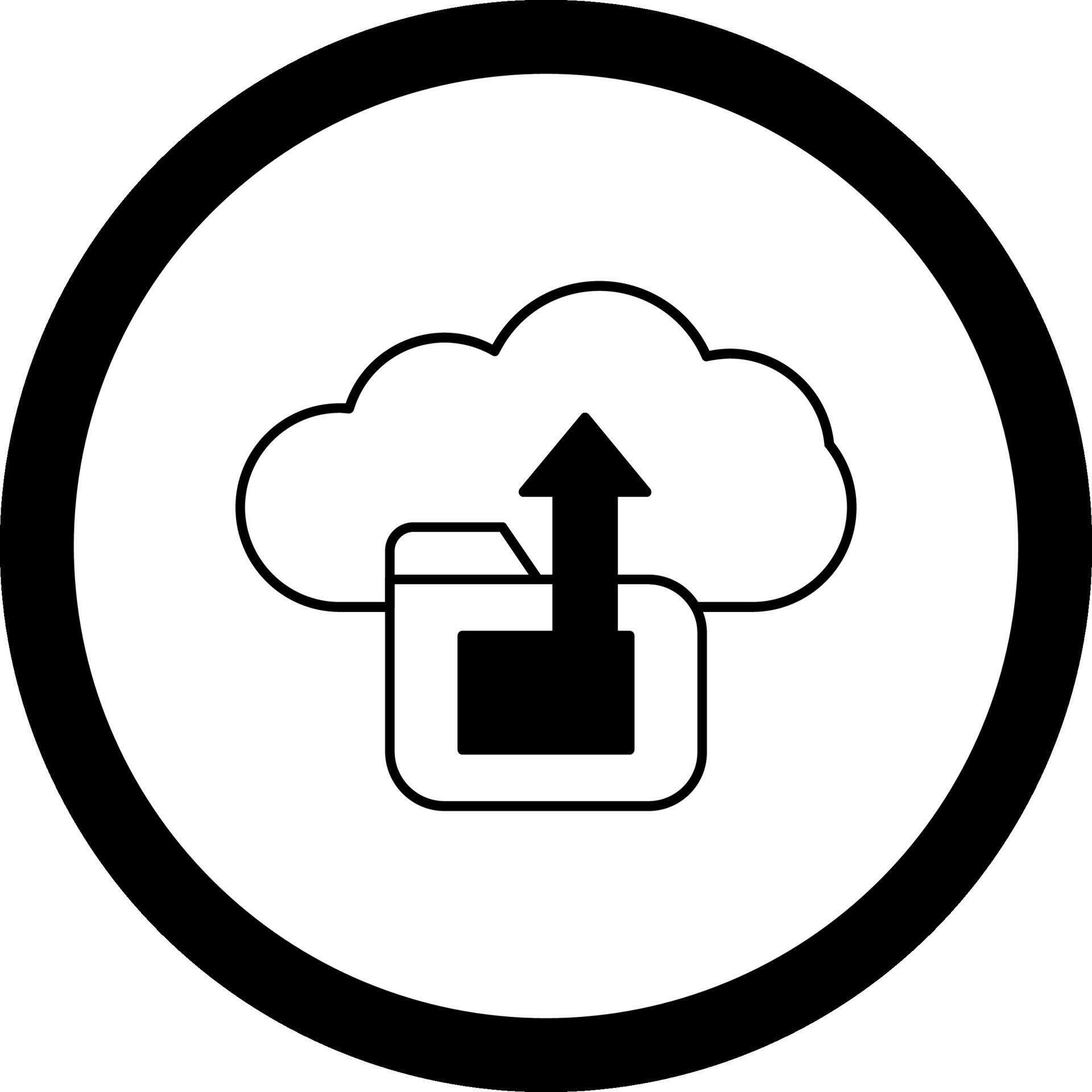 Cloud Data Upload Circle Icon 48282049 Vector Art at Vecteezy