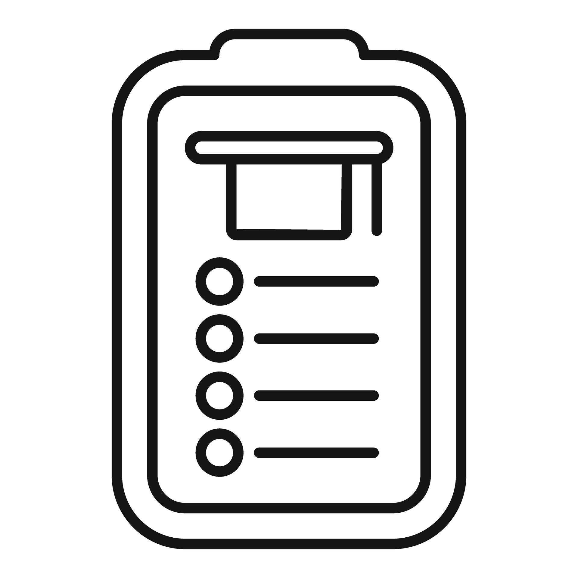 Clipboard showing checklist with checkboxes for task management and business planning 48287516 ...