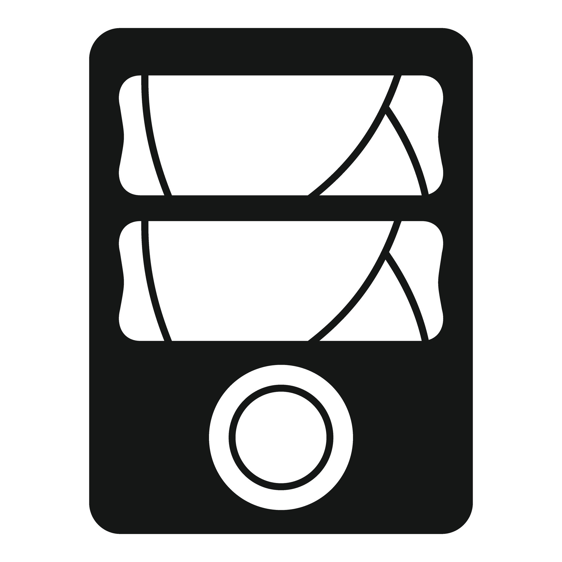 Black symbol of computer system unit with two drives 48288555 Vector ...