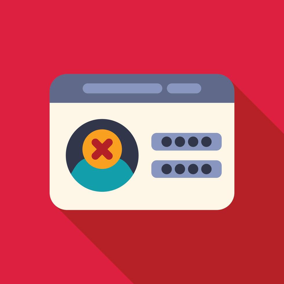 Website login form showing failed access attempt message 48289612 ...