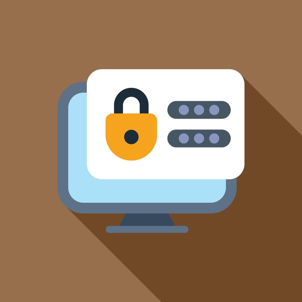 Computer Security System Showing Password Being Entered 48289637 Vector