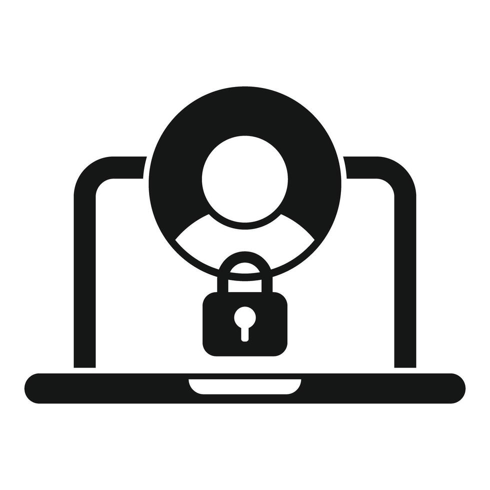 Computer Security System Protecting User Data With Locked Padlock Icon
