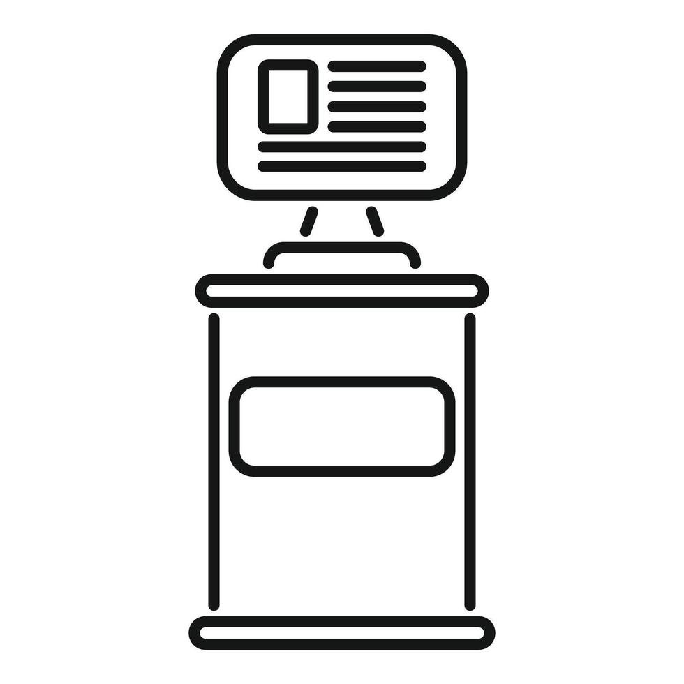 Interactive information kiosk displaying digital content 48290674 ... Interactive information kiosk displaying digital content 48290674 ...