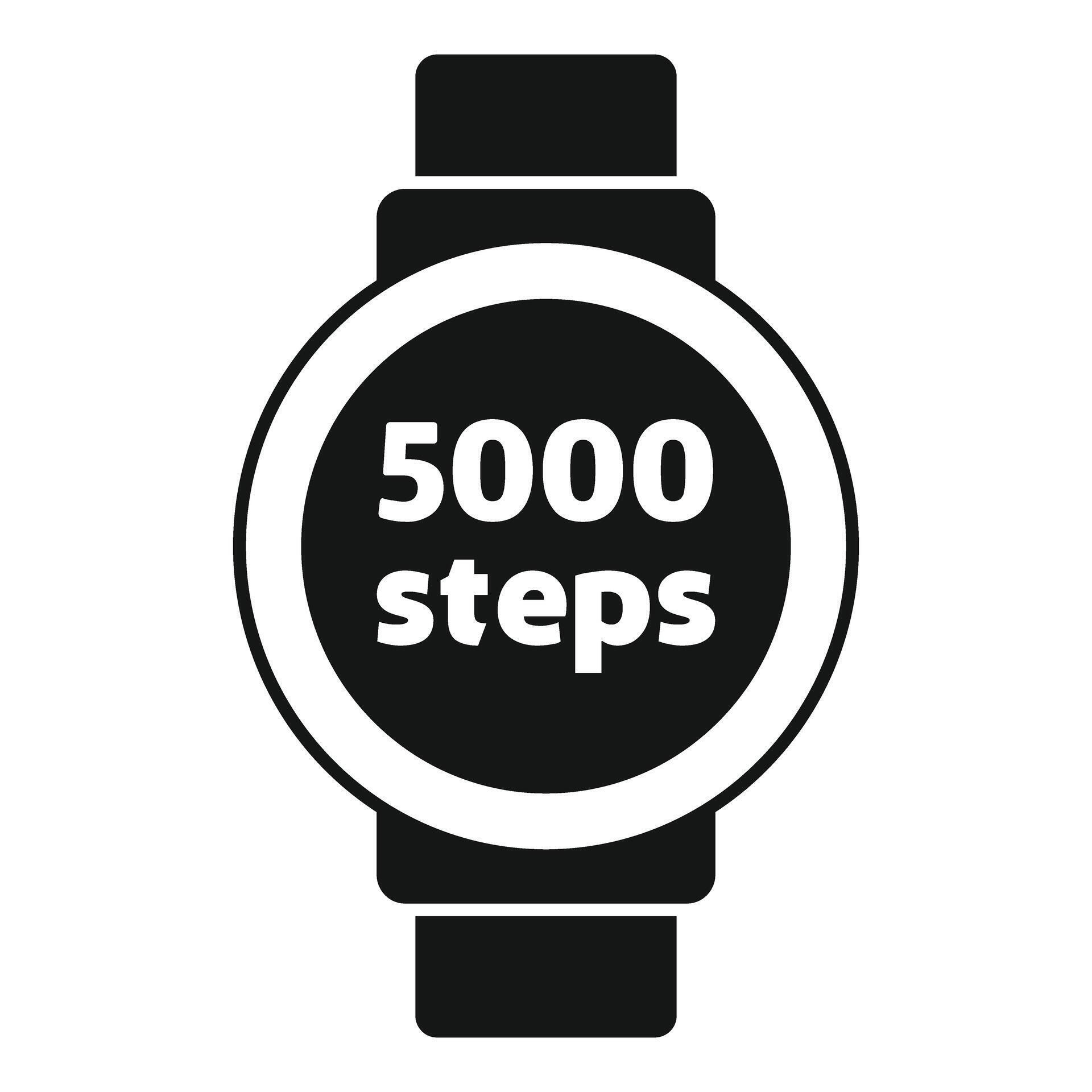 Smartwatch displaying 5000 steps walking icon 48290835 Vector Art at Vecteezy