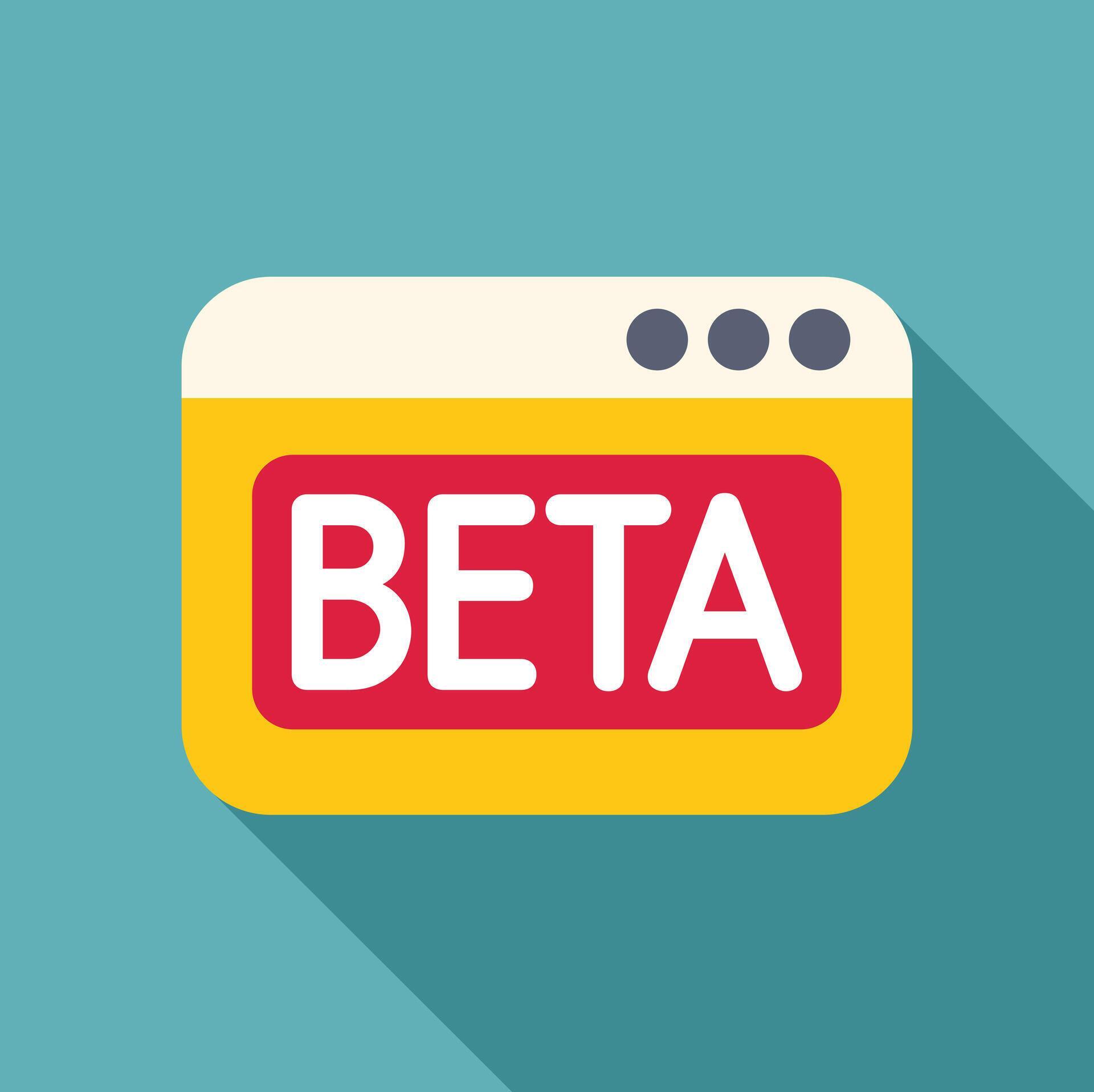 Beta version software under development window icon 48290917 Vector Art at Vecteezy