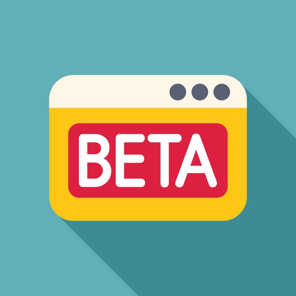 Beta version software under development window icon 48290917 Vector Art at Vecteezy