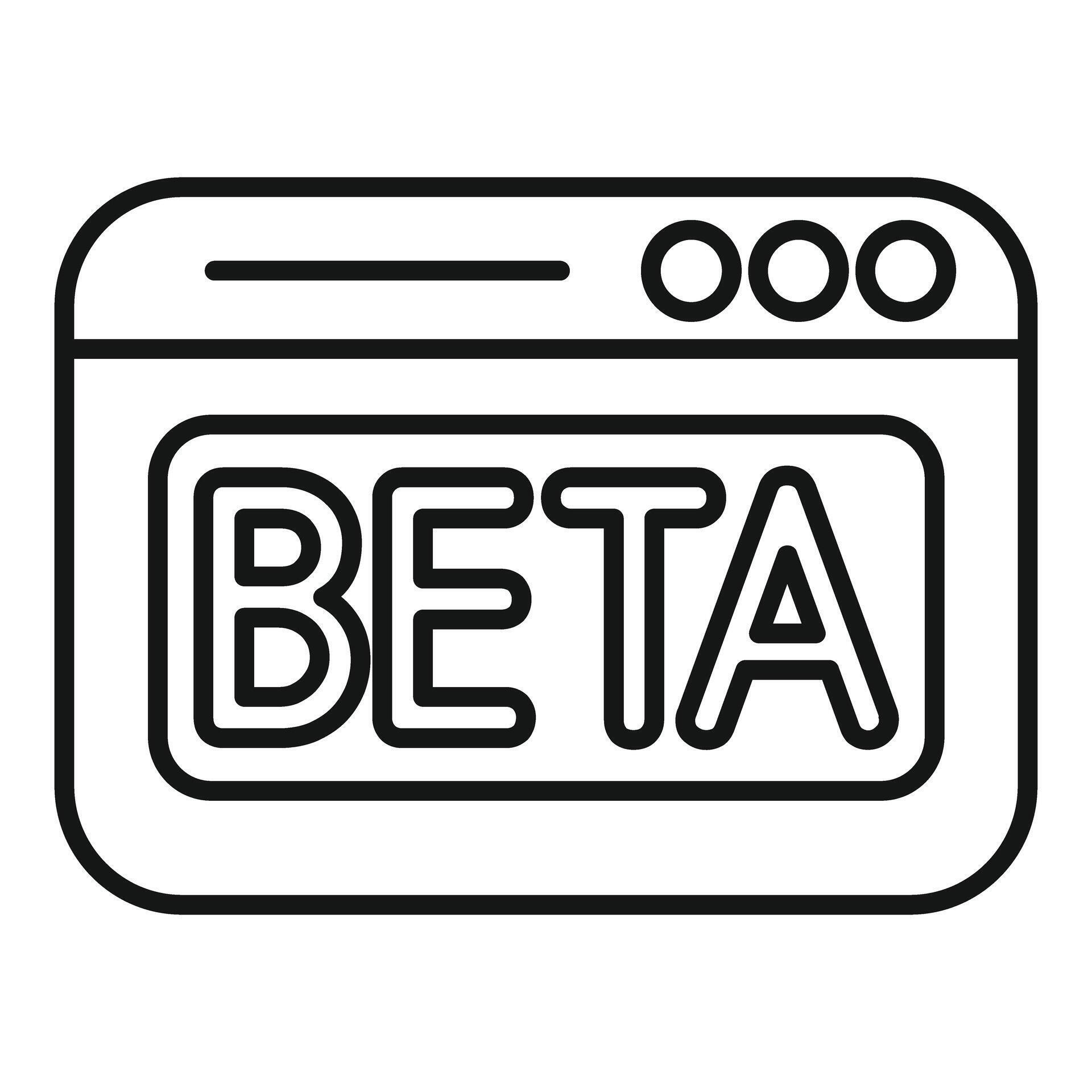 Beta version software showing with webpage design 48290956 Vector Art at Vecteezy