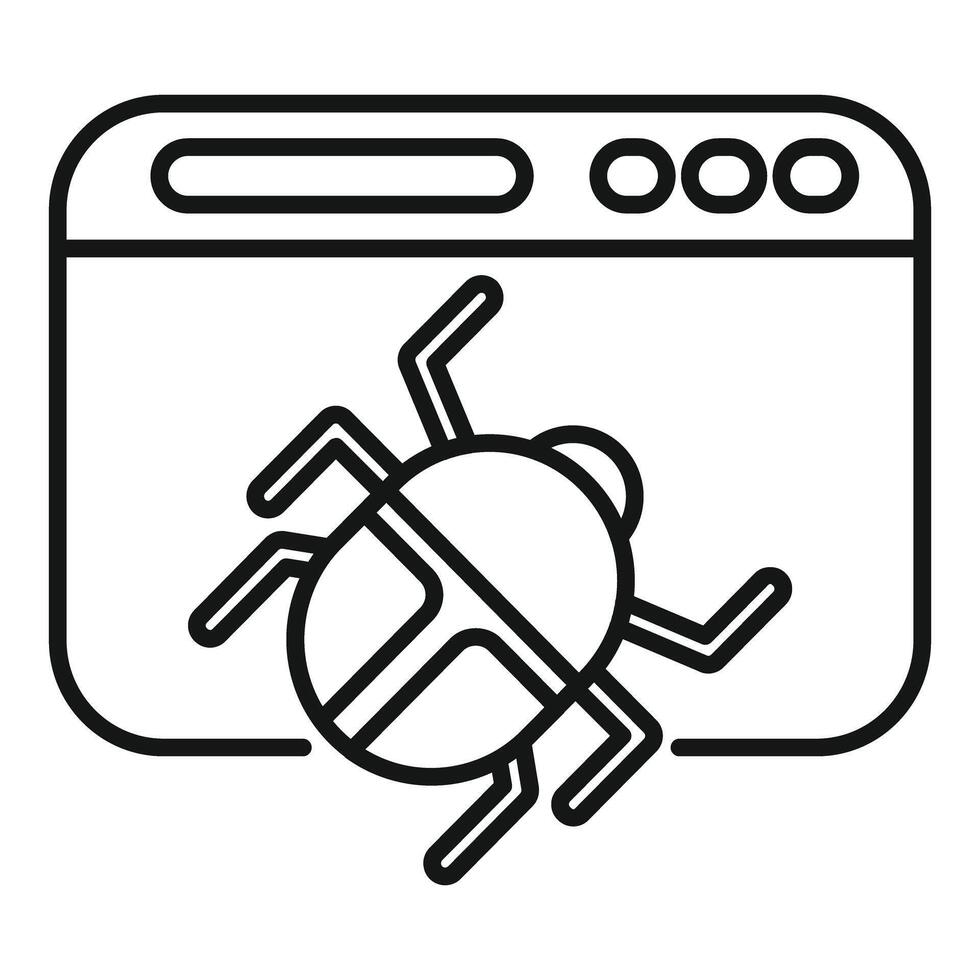 Web Browser Window Displaying Large Bug Indicating Malware Presence 48290957 Vector Art At Vecteezy