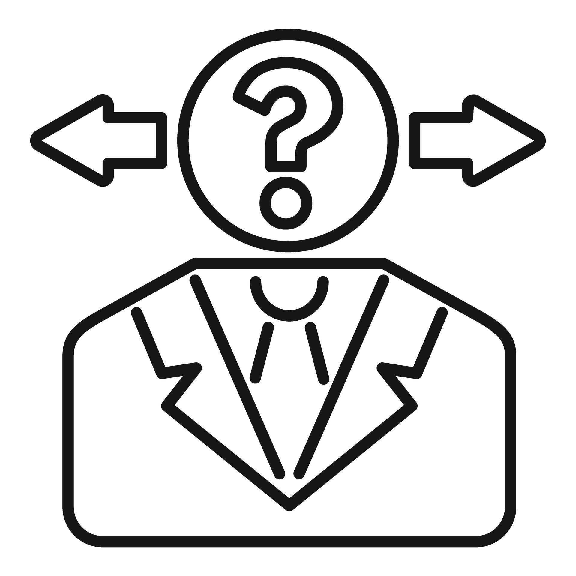 Businessman making decision choosing between two options 48291151 ... Businessman making decision choosing between two options 48291151 ...