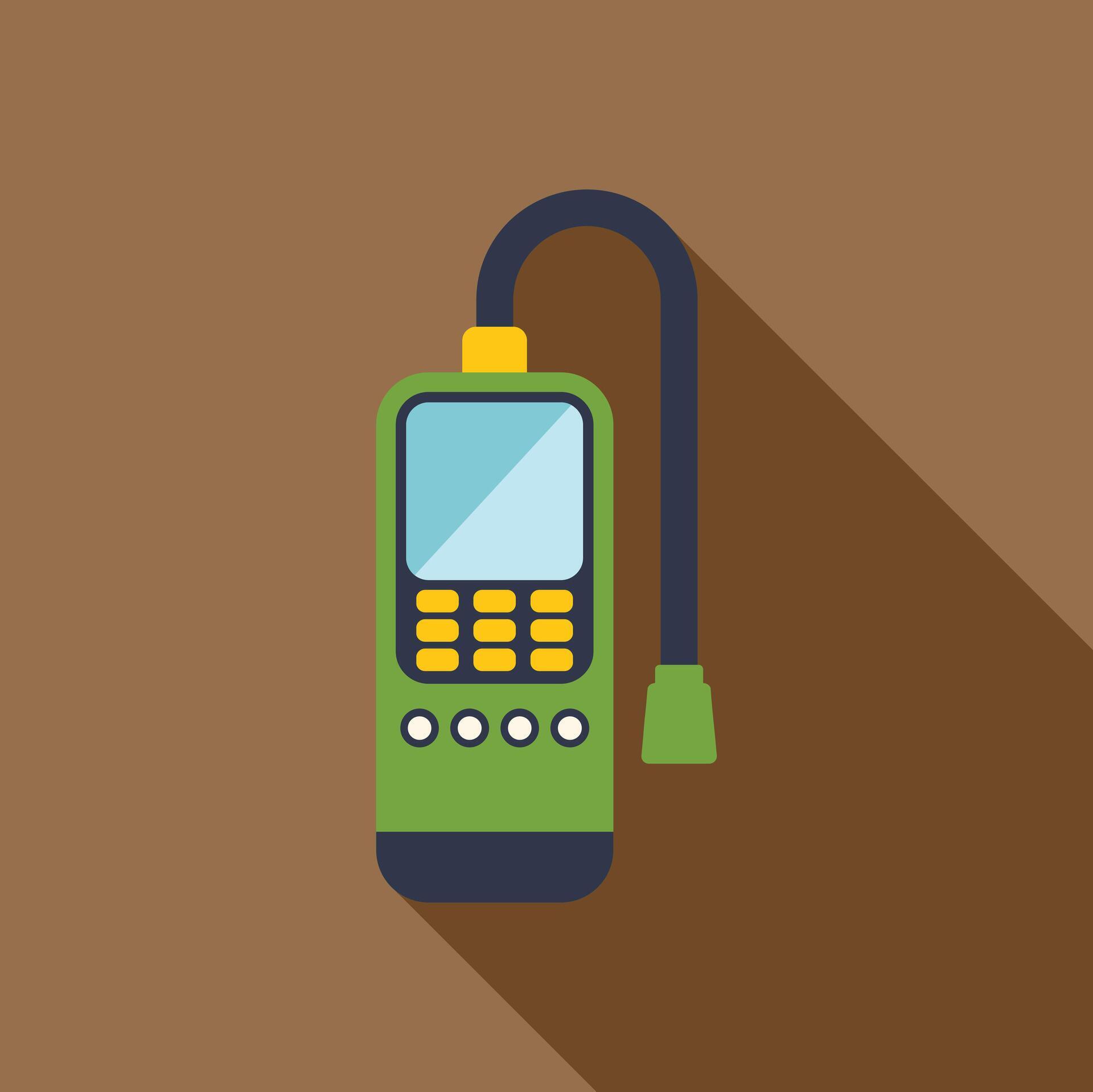 Gas Detector Device Measuring Methane Level With Sensor Probe 48291972 Vector Art At Vecteezy