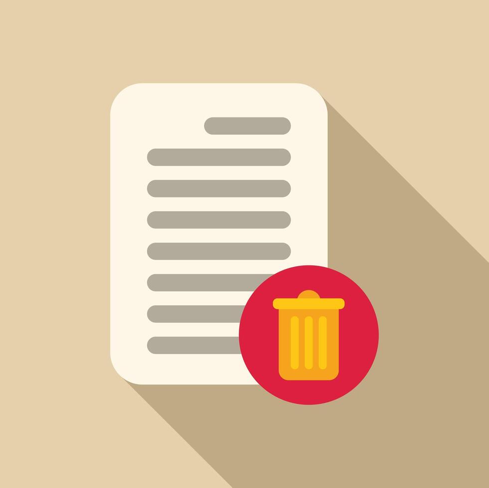 Document deleting with trash can icon representing data removal ... Document deleting with trash can icon representing data removal ...