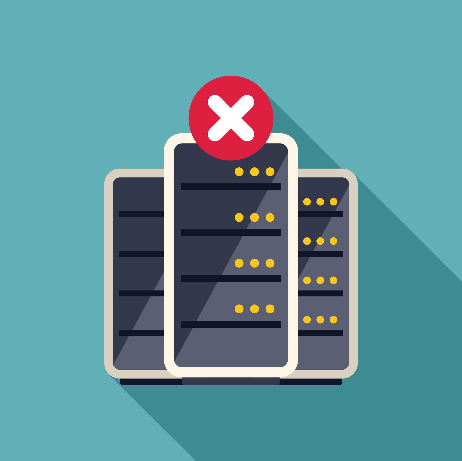Server Down System Crashing Showing A Red Cross Symbol 48293282 Vector Art At Vecteezy
