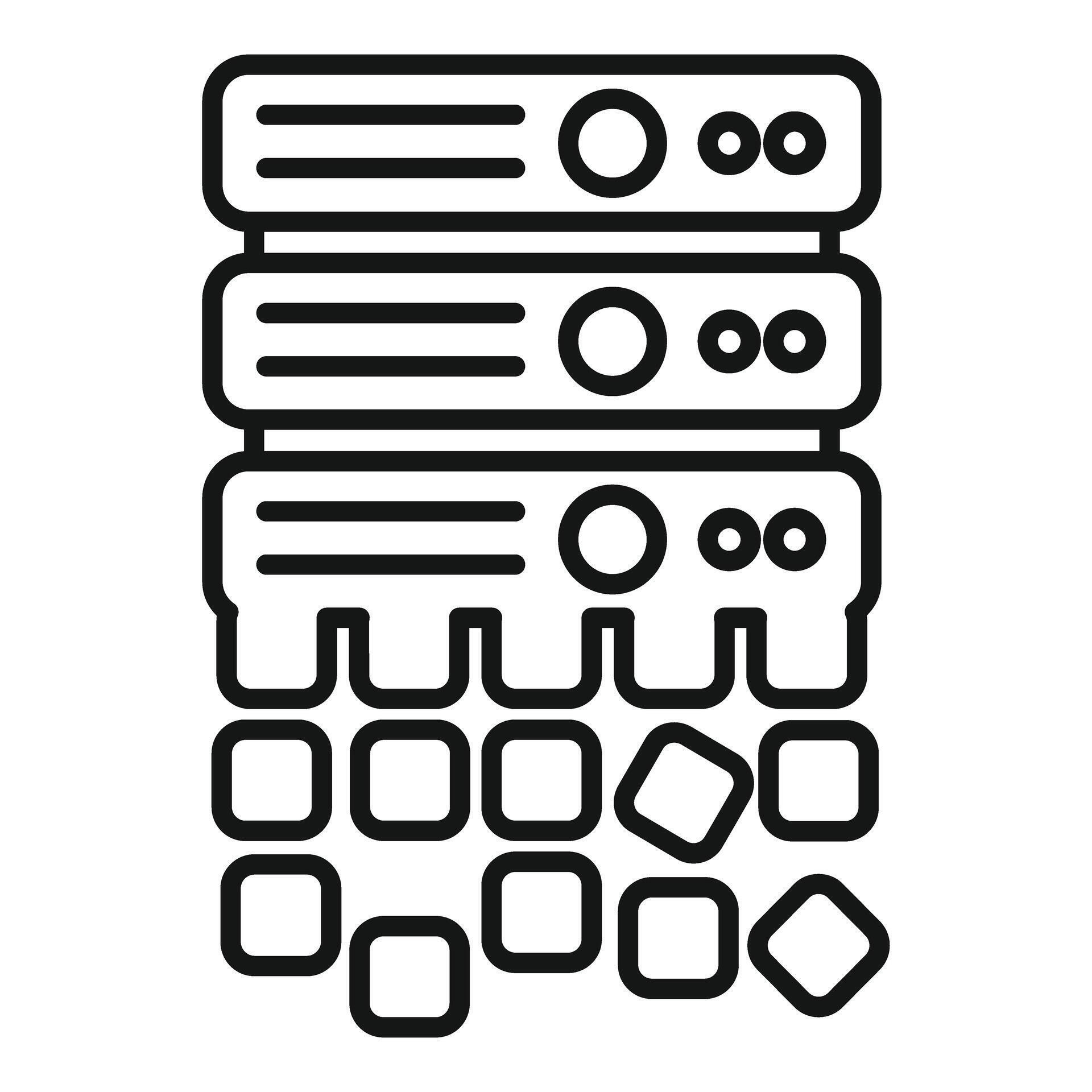Server Is Generating Blockchain Data Blocks Icon 48293312 Vector Art At