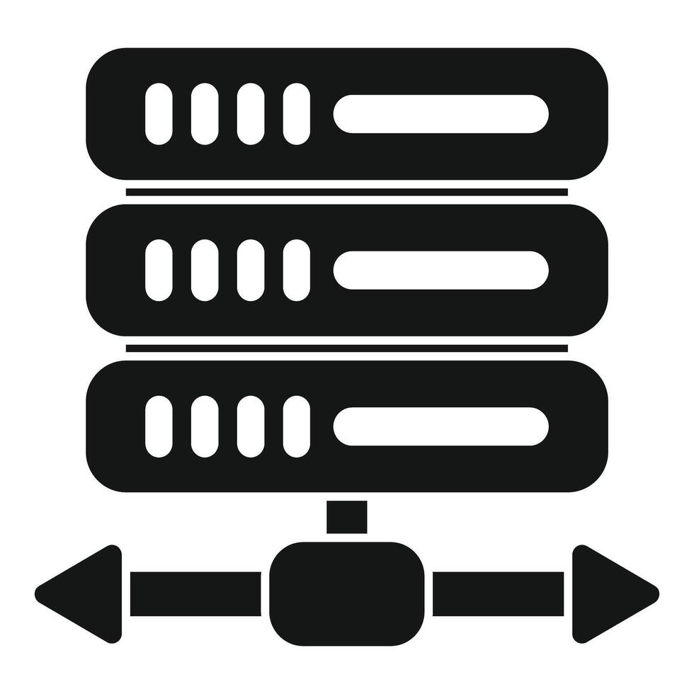 Data transferring between servers icon showing data synchronization process 48295158 Vector Art ...