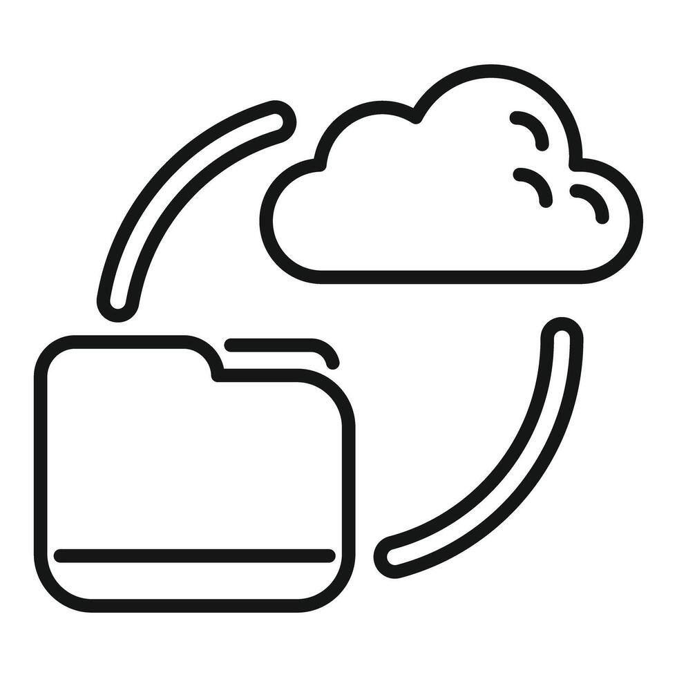 Data Synchronisation From Cloud Storage To Local Folder Icon 48295202 Vector Art At Vecteezy